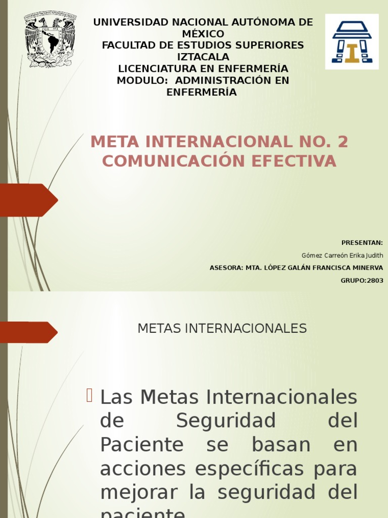 Presentacion Meta Internacional 2 | PDF