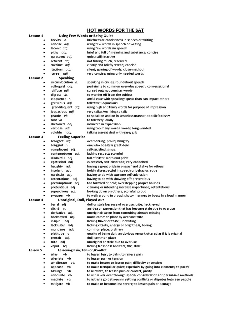 Hot Words Collection | PDF