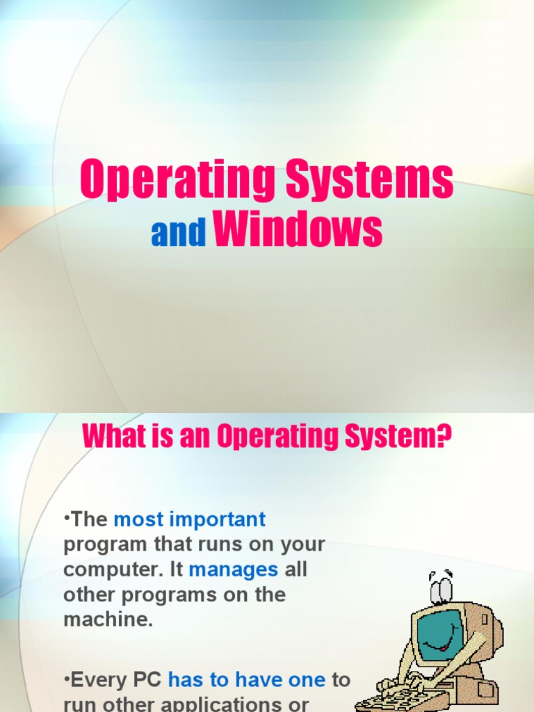 OperatingSystem and Windows | PDF | Graphical User Interfaces | Random Access Memory