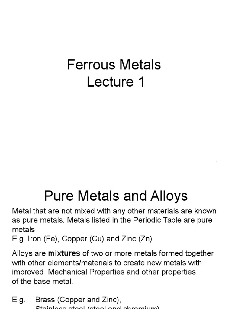 Lecture 4 Ferrous Metal | Steel | Iron