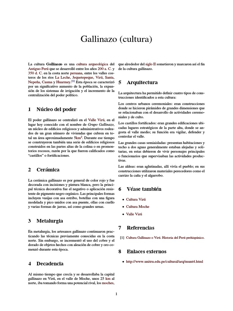 Gallinazo (Cultura) | PDF | Perú | Cultura (general)