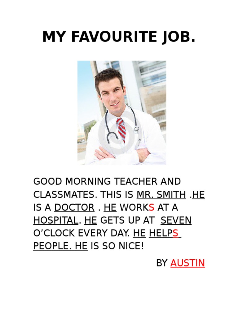 Mi Trabajo Favorito: Doctor | PDF | Artes del Lenguaje y Comunicación