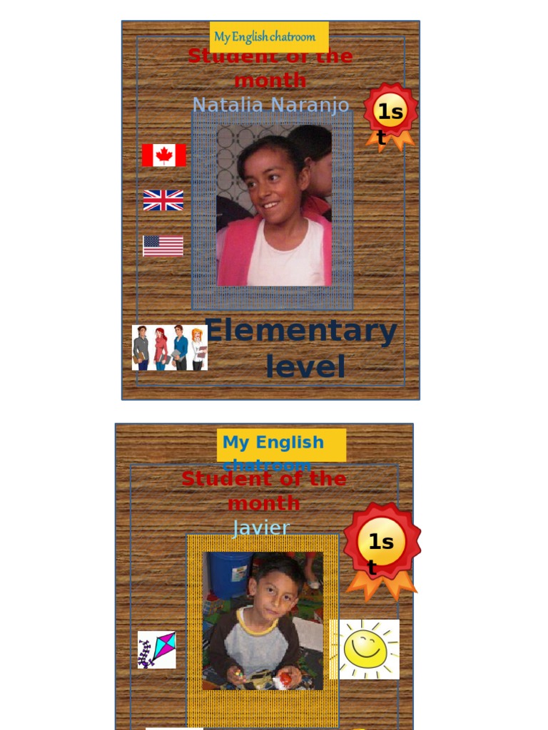 Elementary Level: Student of The Month | PDF