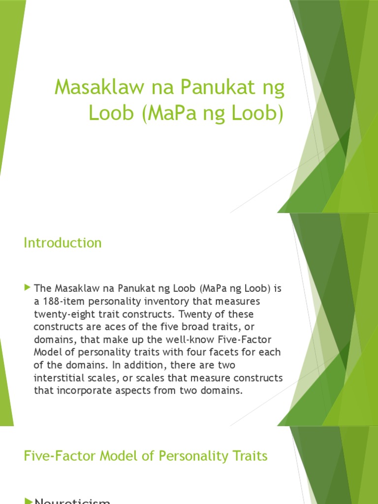Mapa NG Loob | PDF | Extraversion And Introversion | Psychological Theories
