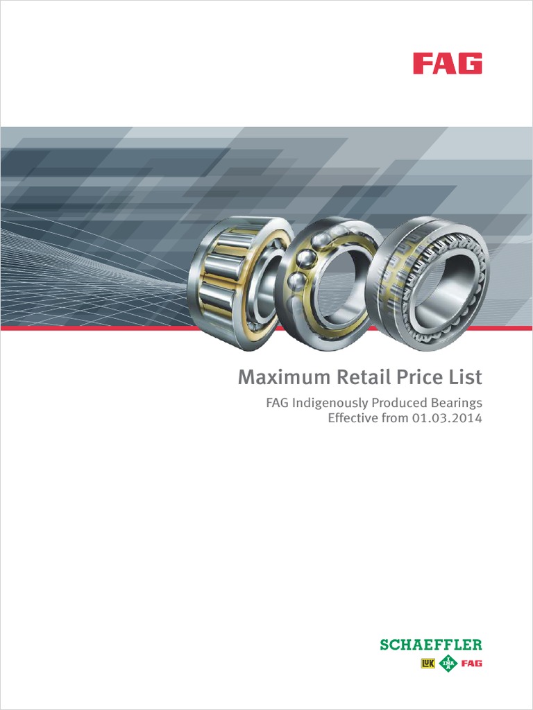 Fag Maximum Retail Price List in en PDF | PDF | Counterfeit | Bearing ...