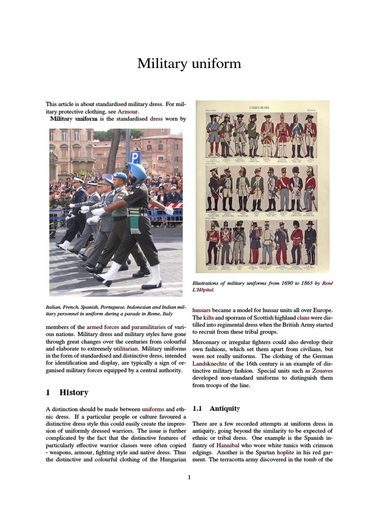 0 UNIF - Military Uniform | PDF | Dress Codes | Military Science