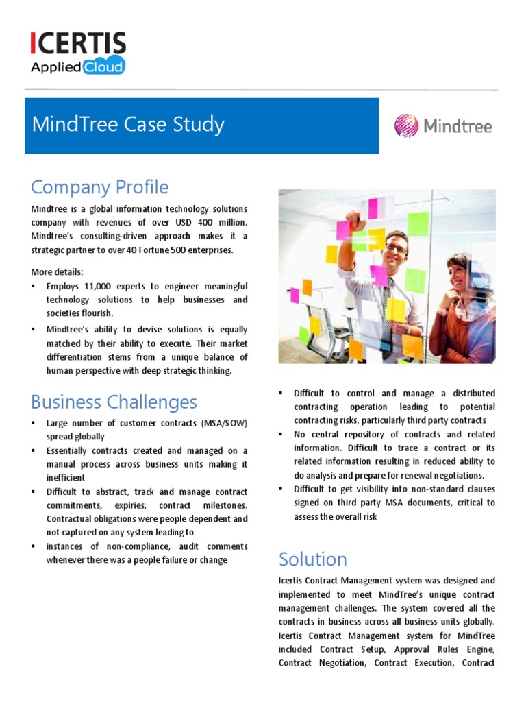 Case Study ICM Solution For MindTree | PDF | Cloud Computing | Business