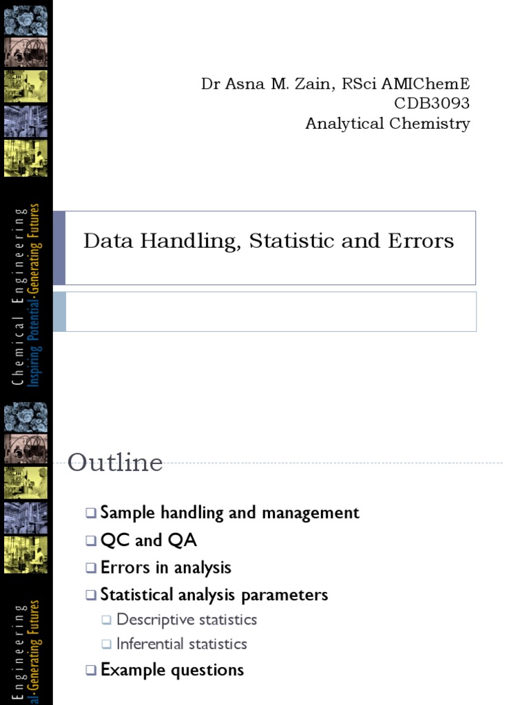Data Handling, Statistic and Errors | PDF | Student's T Test | Analysis ...