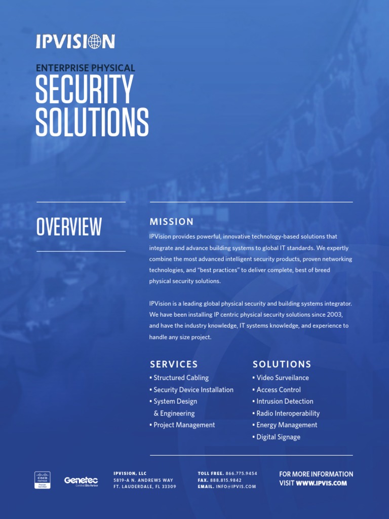 IPVision Company Overview Opt | PDF | Computers