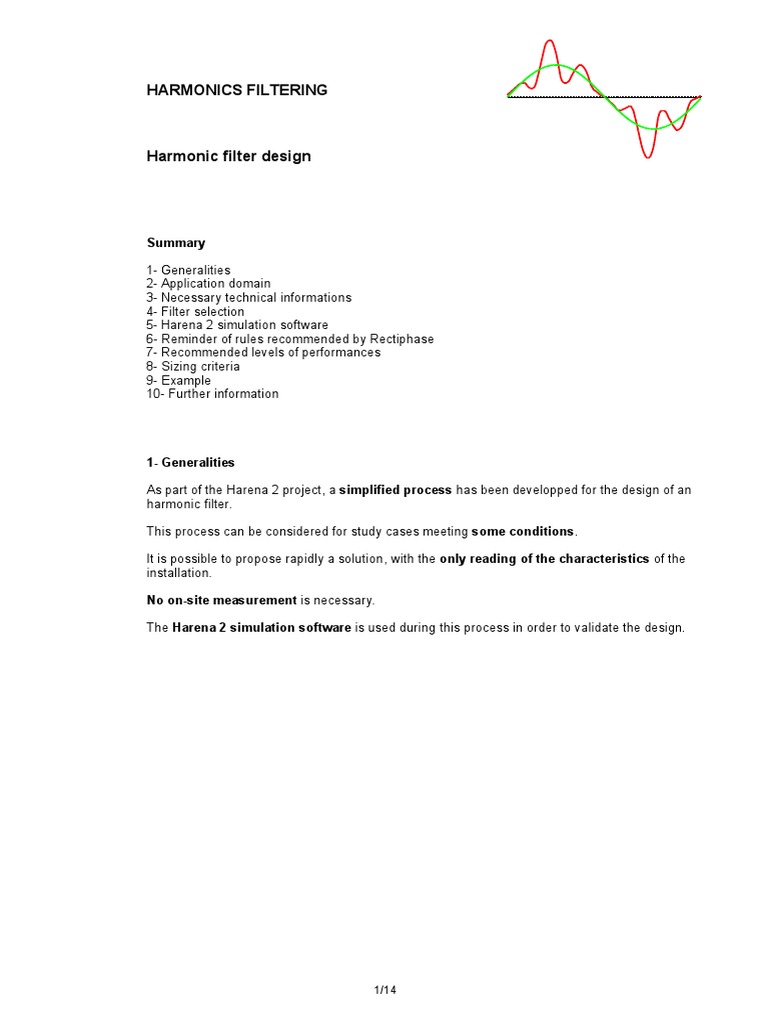 Harmonic Filter Design PDF | PDF | Ac Power | Electronic Filter