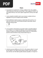 CBSE Class 11 Physics Worksheet | PDF | Friction | Motion (Physics)