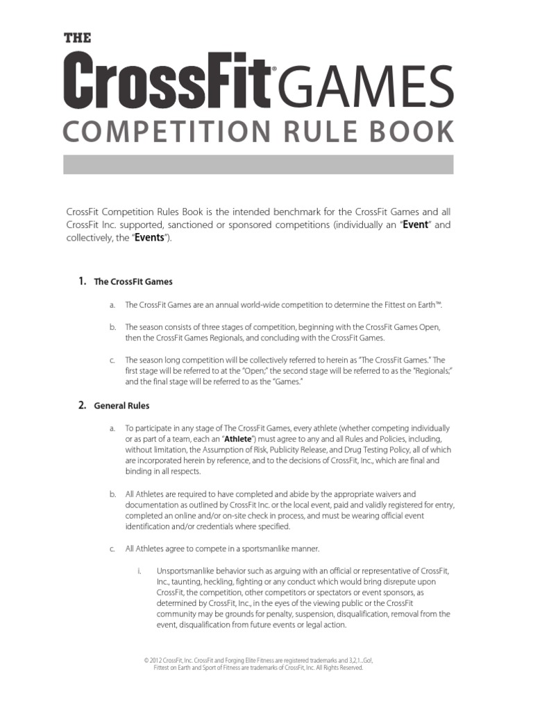 Competition Rule Book: Games | PDF | Trademark | Track And Field