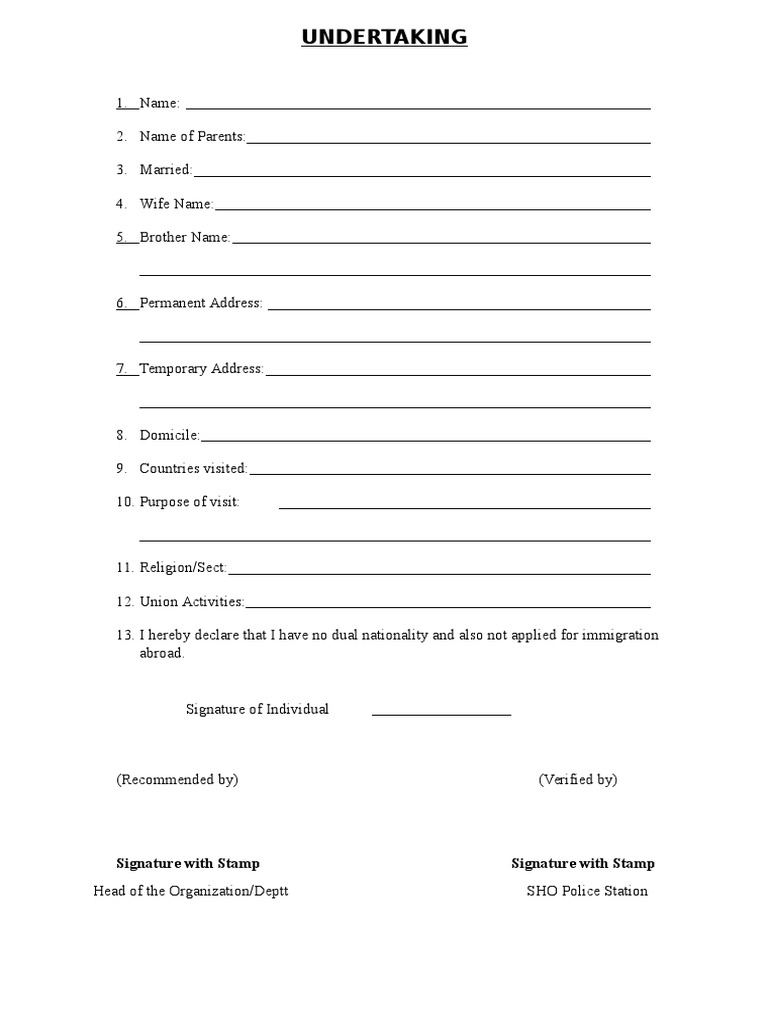 Verification Form | PDF