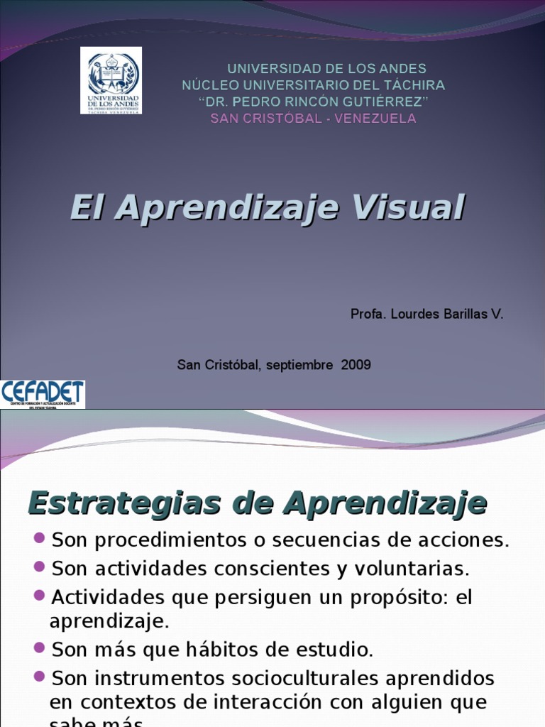 El Aprendizaje Visual | PDF | Aprendizaje | Información