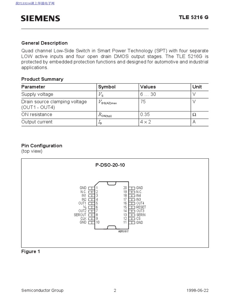 Hqew Tle5216 | PDF | Mosfet | Switch