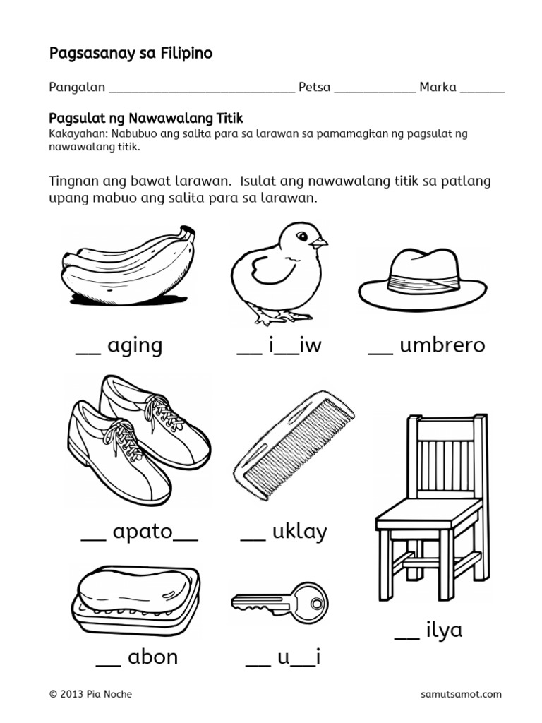 Pagsulat NG Nawawalang Titik - 3 PDF | PDF