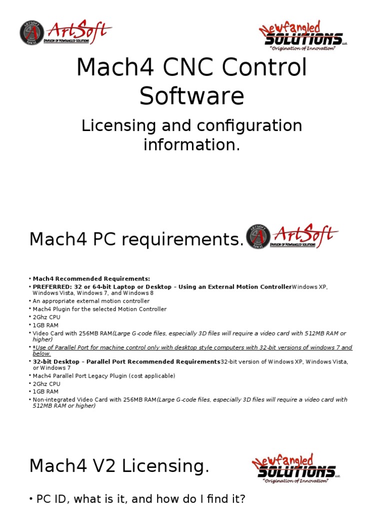 Mach4 CNC Software Setup Guide | PDF | Windows 7 | Microsoft Windows