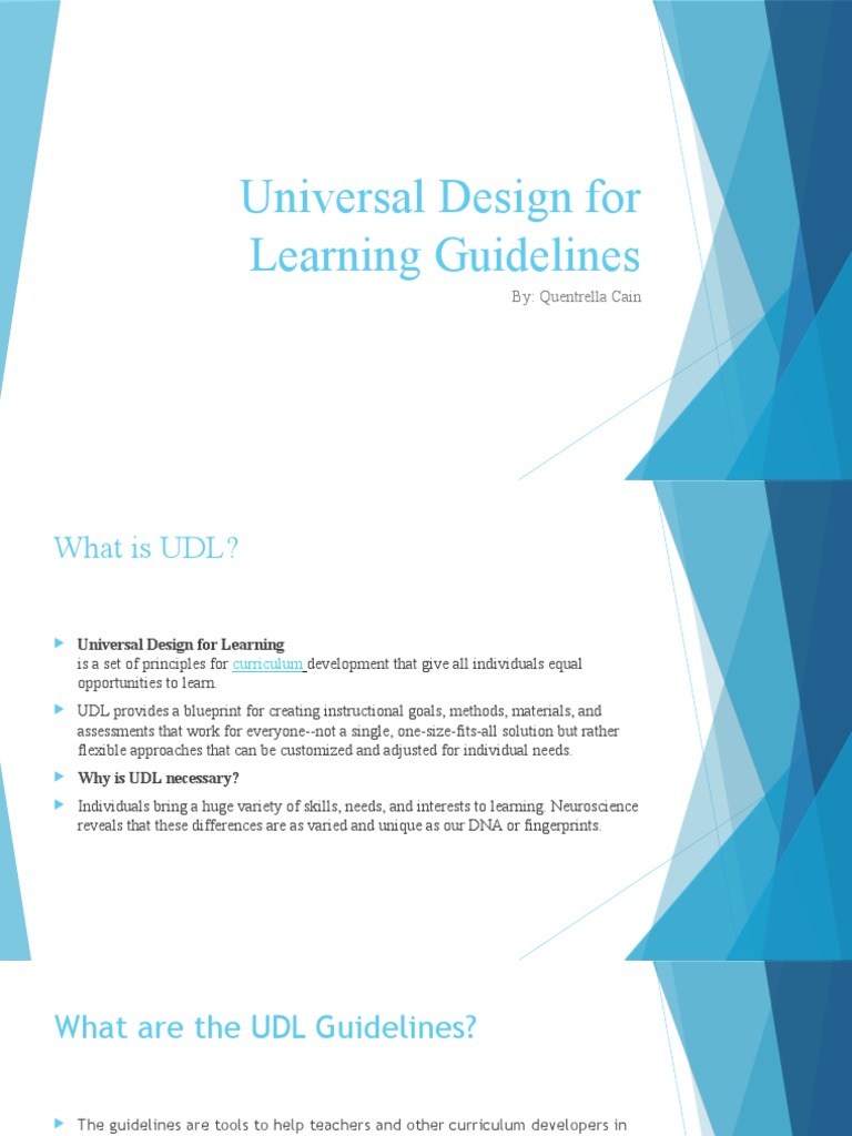 Universal Design For Learning Guidelines | PDF | Learning | Educational ...
