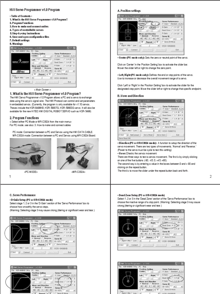 Comprehensive Guide to Configuring HMI Servos using the HMI Servo Programmer v1.0 Program | PDF ...