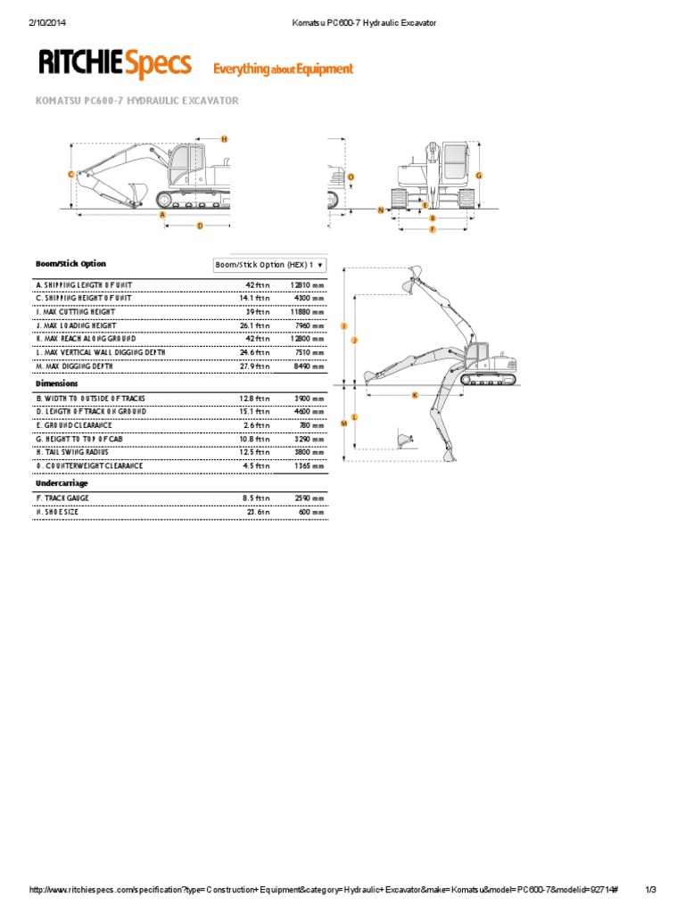 Komatsu PC600 7 Hydraulic Excavator | PDF | Engines | Vehicles