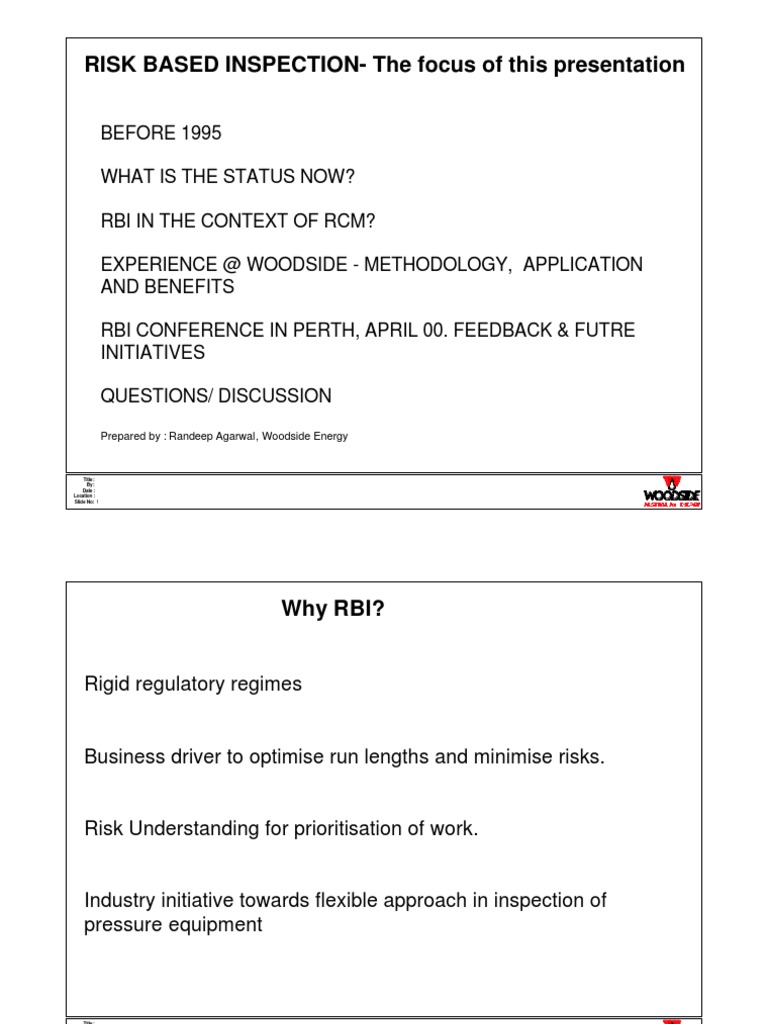 Risk Based Inspections (RBI) | PDF | Confidence Interval | Risk