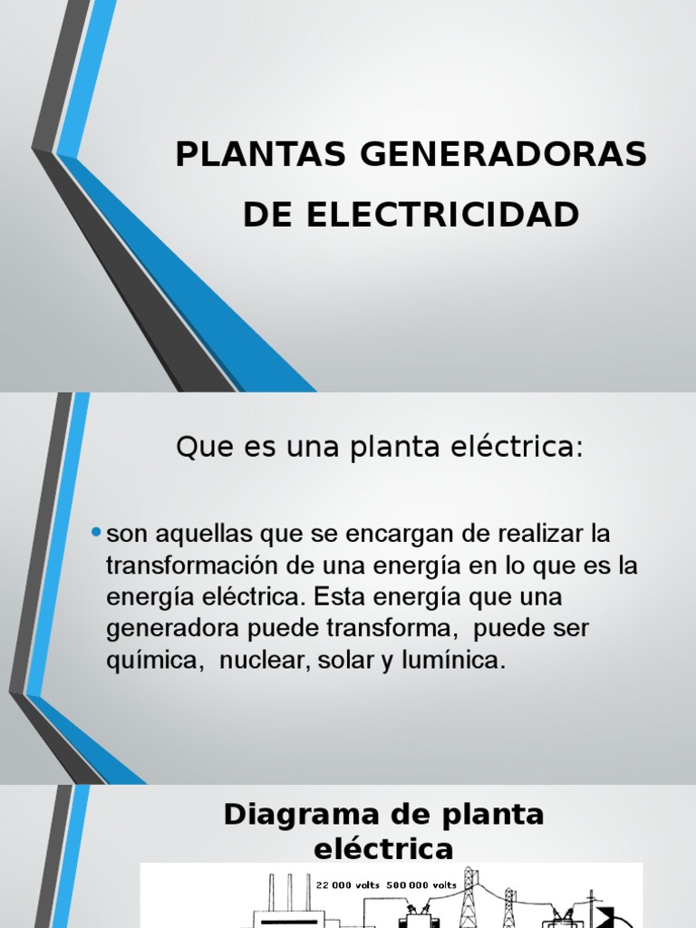 Tipos De Plantas Generadoras De Energía Eléctrica. – JCDAT