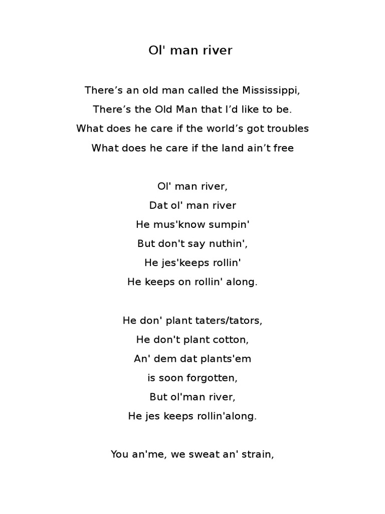 Ol'Man River | PDF