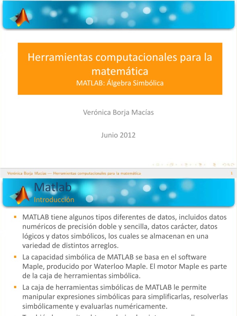 MAtlab Variables Simbolicas PDF | PDF | Matlab | Álgebra MAtlab Variables Simbolicas PDF | PDF | Matlab | Álgebra