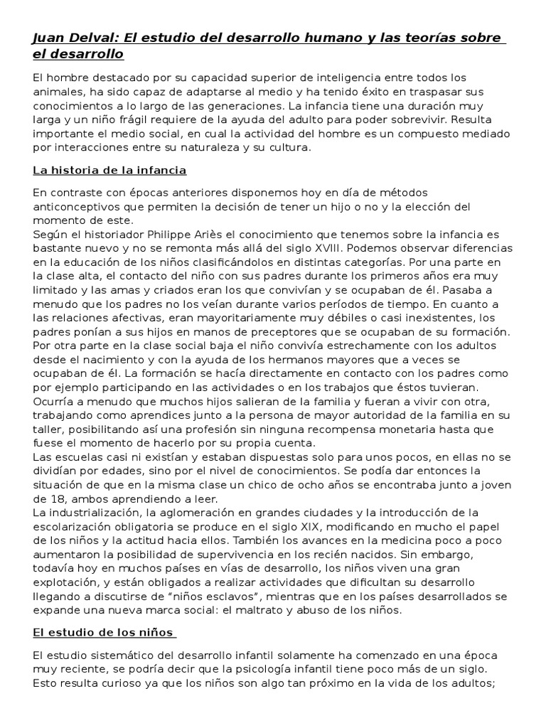 Juan Delval | PDF | Charles Darwin | Sicología
