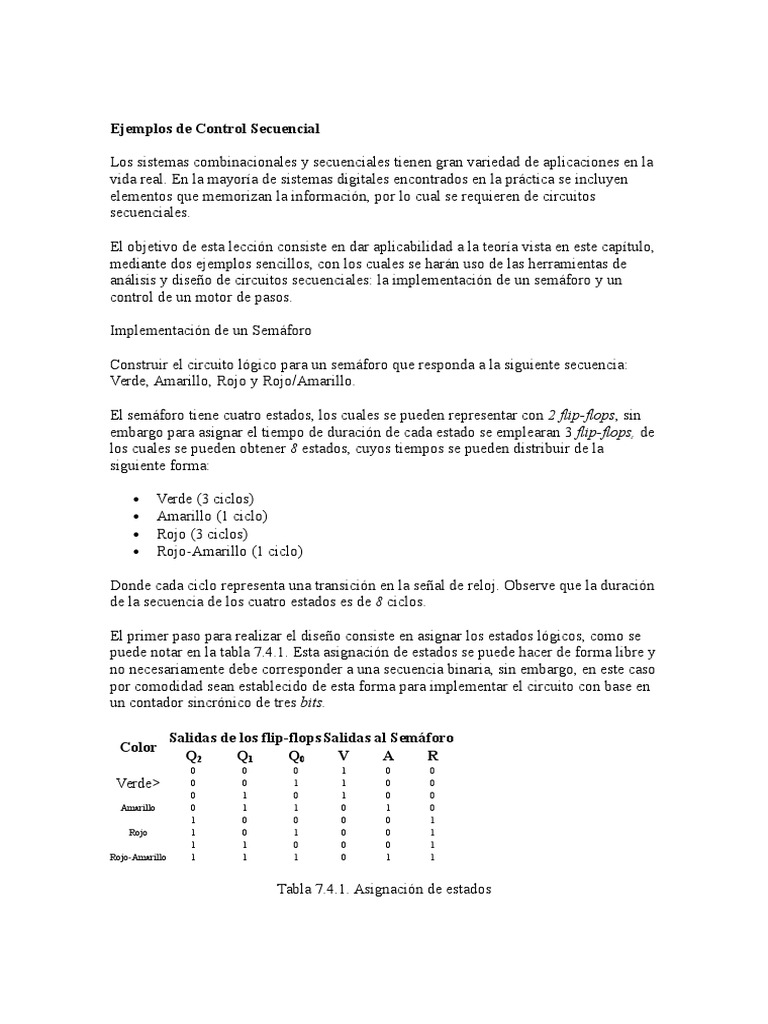 Ejemplos de Control Secuencial | PDF | Semáforo | Inductor