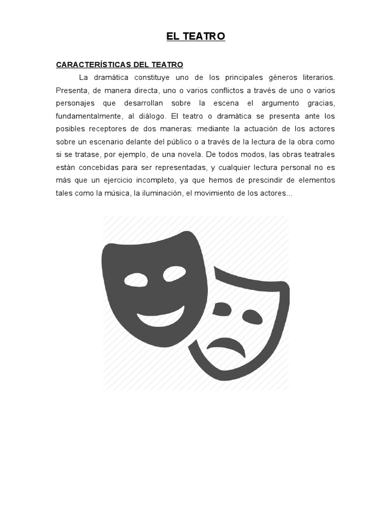Género Dramático | PDF | Teatro | Comedia