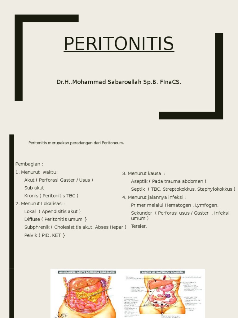 Jenis dan Diagnosis Peritonitis | PDF