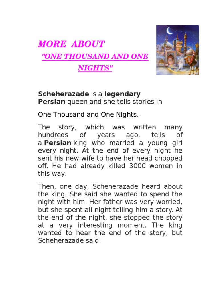 Scheherazade's Tales in One Thousand Nights | PDF