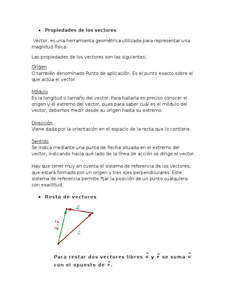 Propiedades de Los Vectores | PDF | Vector Euclidiano | Espacio vectorial