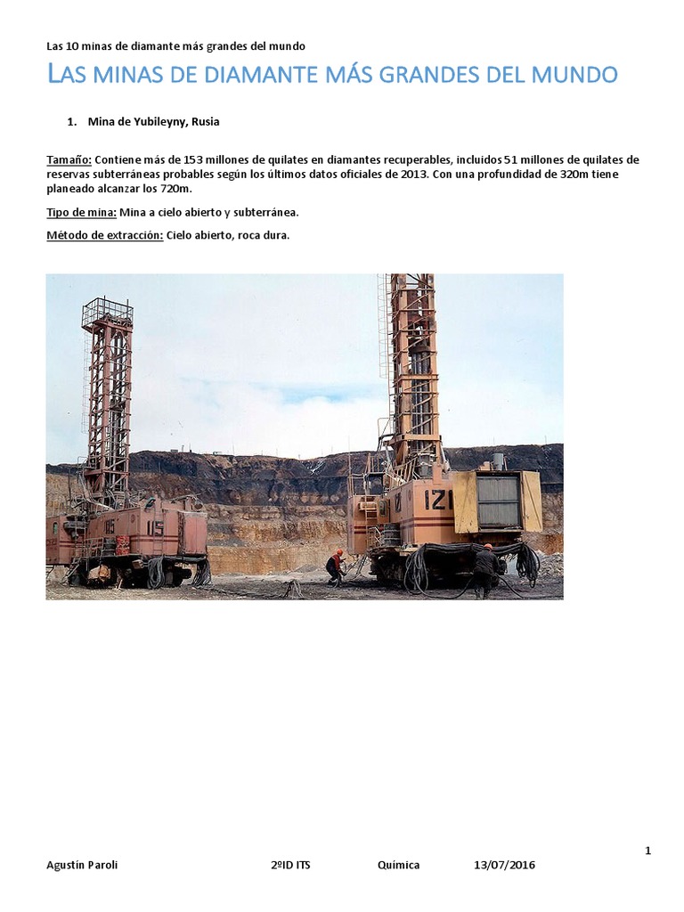 Las Minas de Diamante | Diamante | Minería