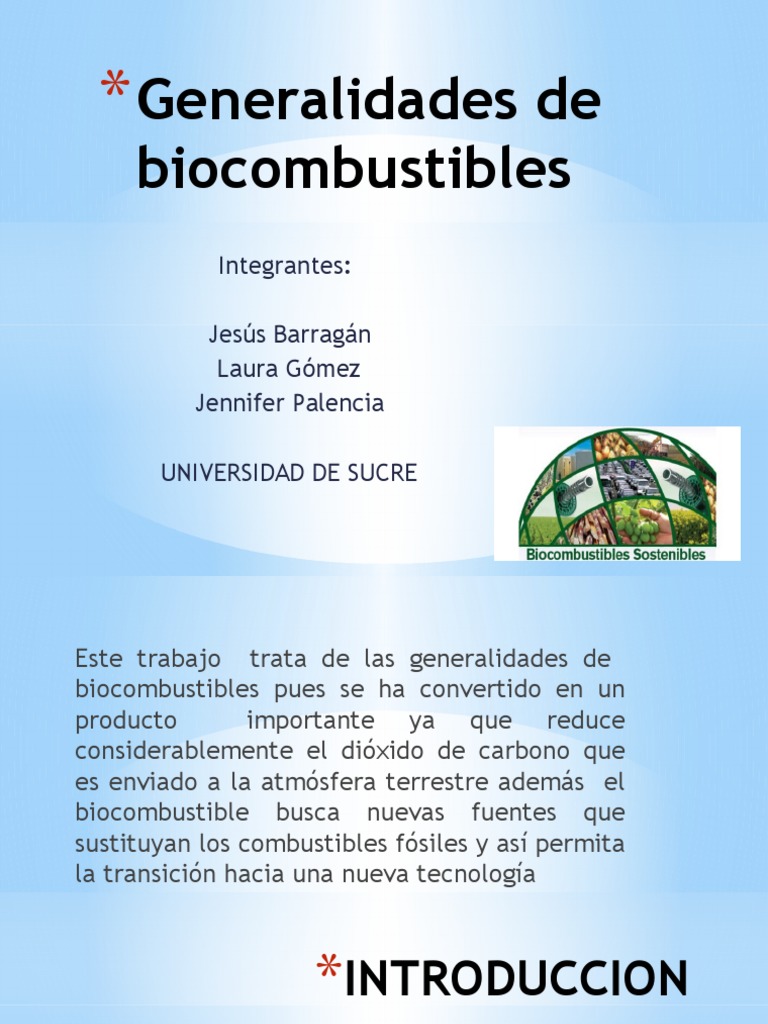 Generalidades de Biocombustibles | PDF | Biocombustible | Biomasa