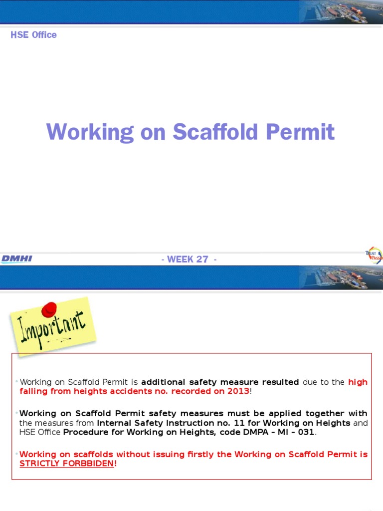 Scaffold Permit Safety Guidelines | PDF | Technology & Engineering