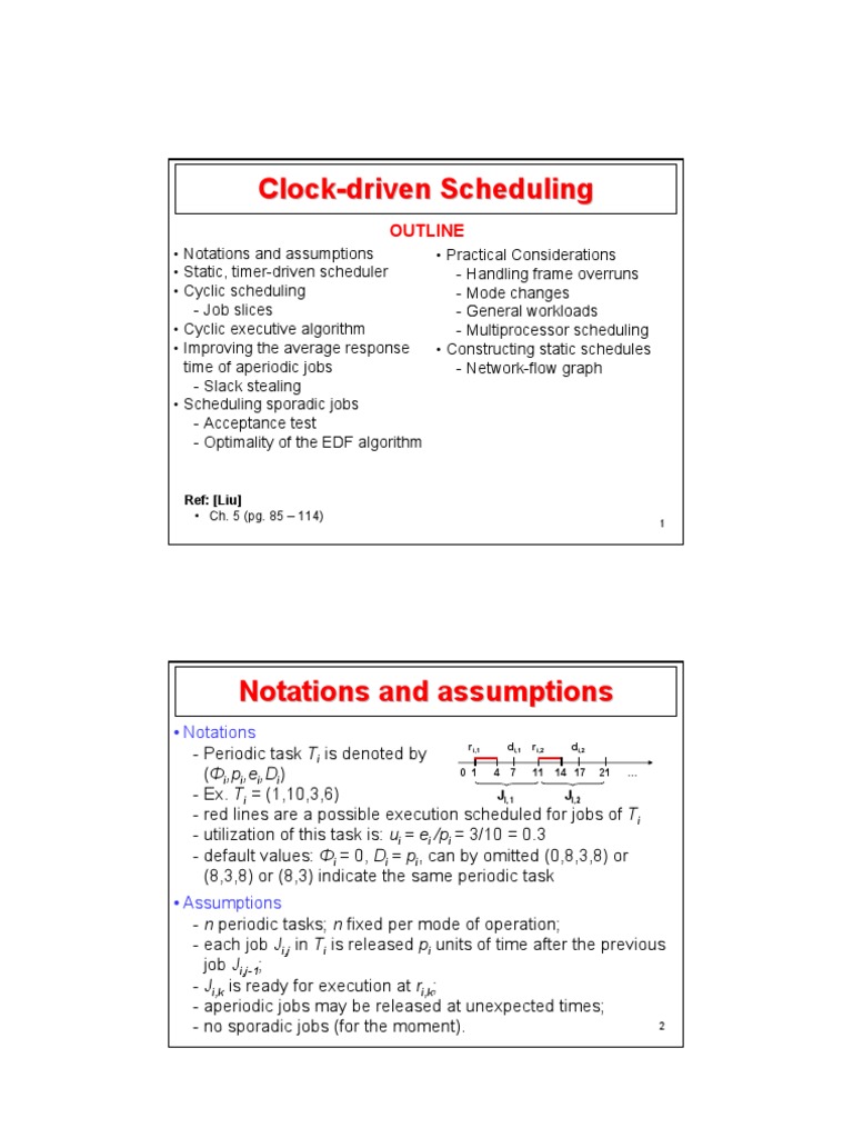 Clock Driven Scheduling (RTS) | PDF Clock Driven Scheduling (RTS) | PDF