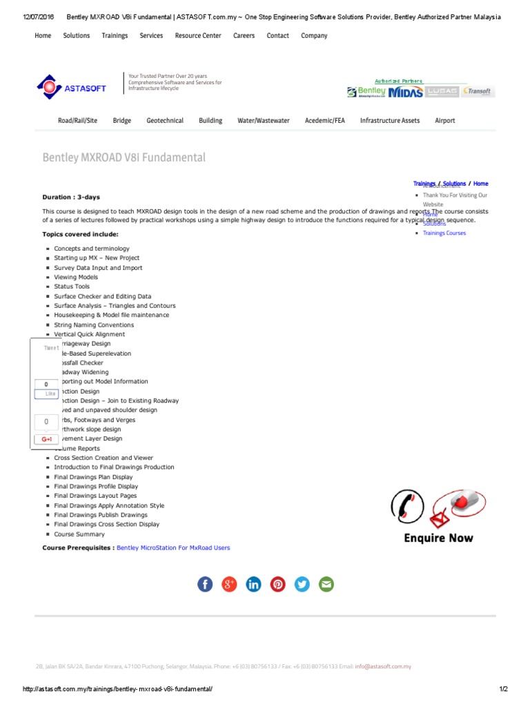 Bentley MXROAD V8i Fundamental | PDF