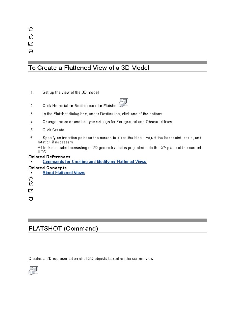 To Create A Flattened View of A 3D Model | PDF | 2 D Computer Graphics ...