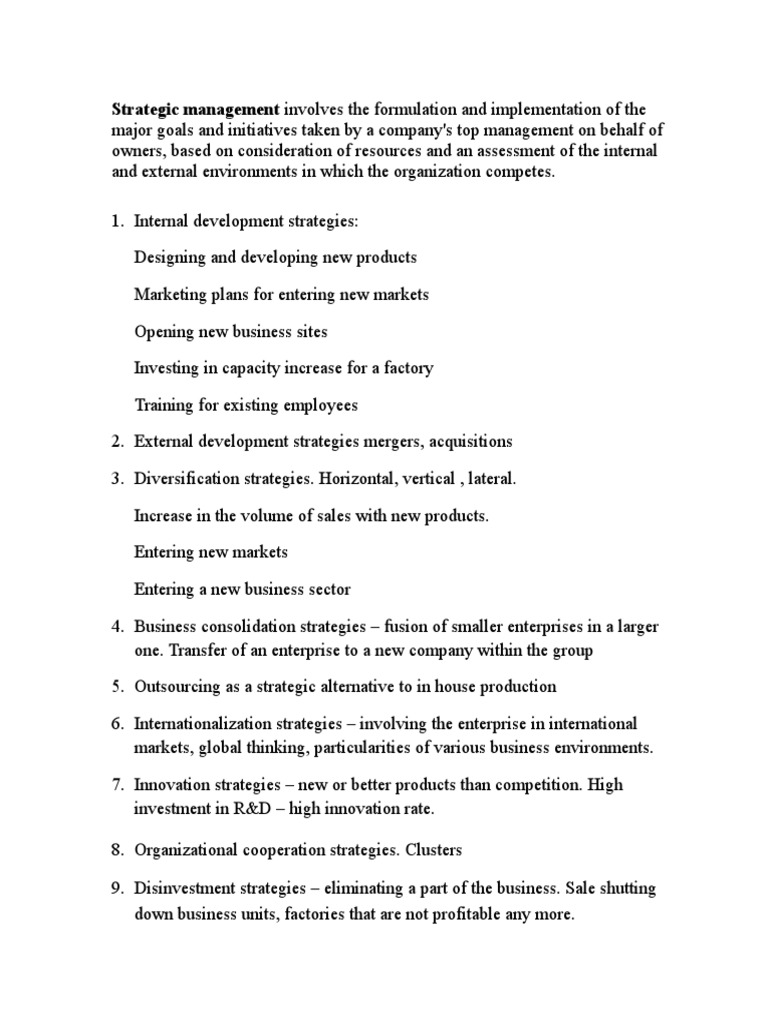 Strategic Management Tools | PDF | Strategic Management | Business