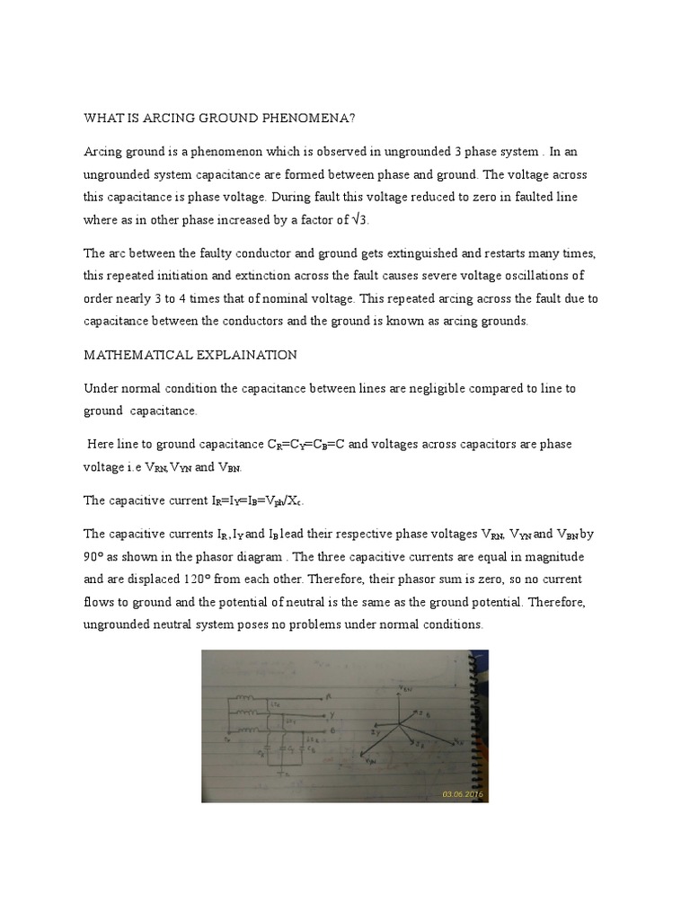 What Is Arcing Ground Phenomena | Download Free PDF | Capacitance ...