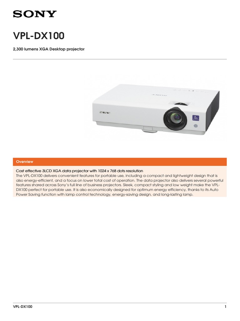 Sony VPL Dx100 | PDF | Electrical Connector | Manufactured Goods