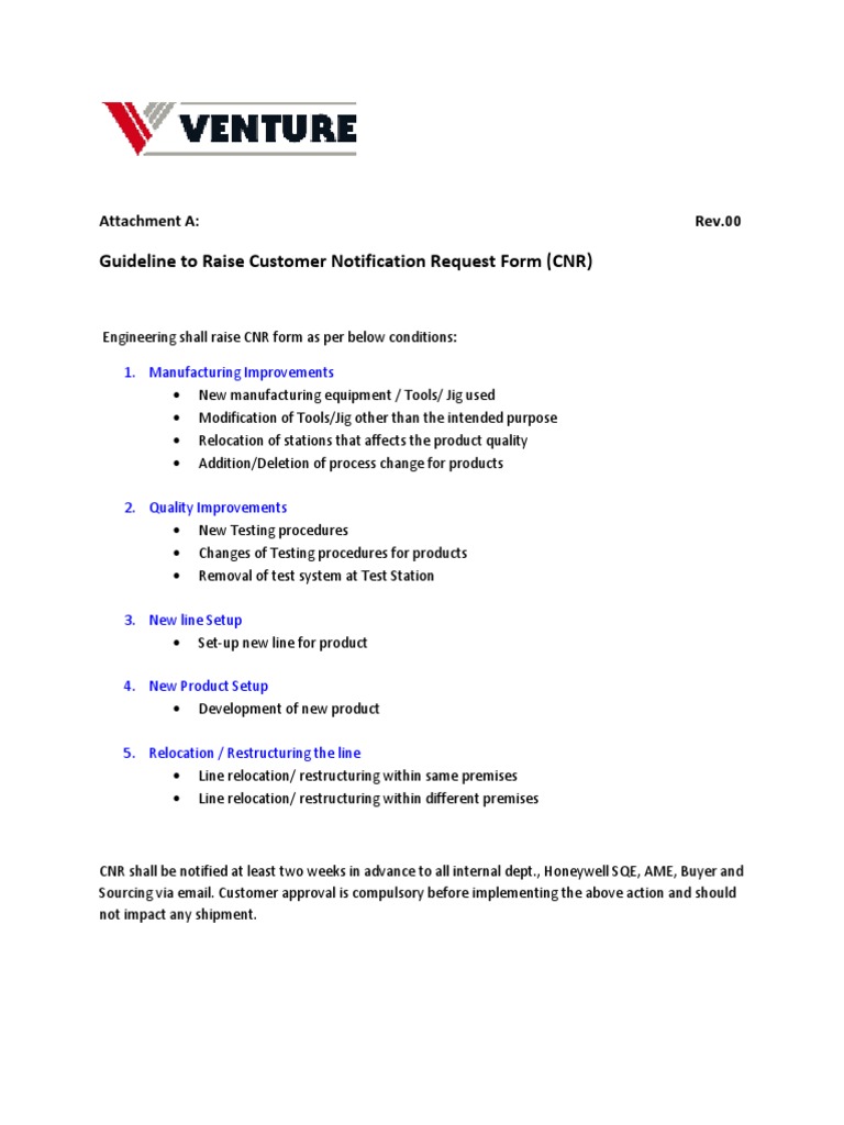 Customer Notification Request Guidelines | PDF | Business | Computers