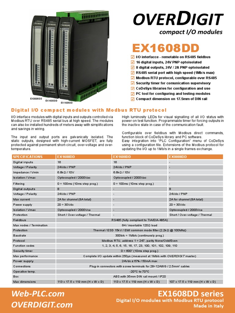 EX1608DD Brochure | PDF | Data Transmission | Electronic Engineering