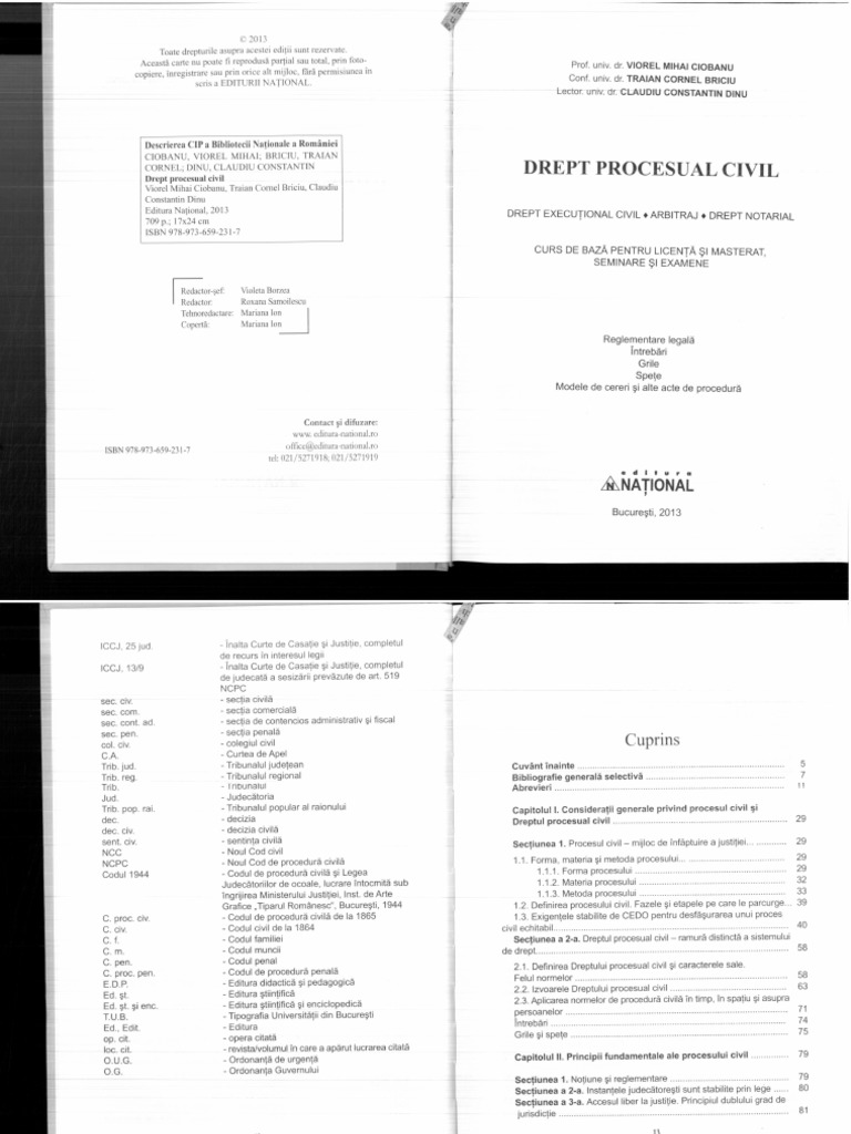 Briciu, Ciobanu - Drept Procesual Civil, 2014 | PDF