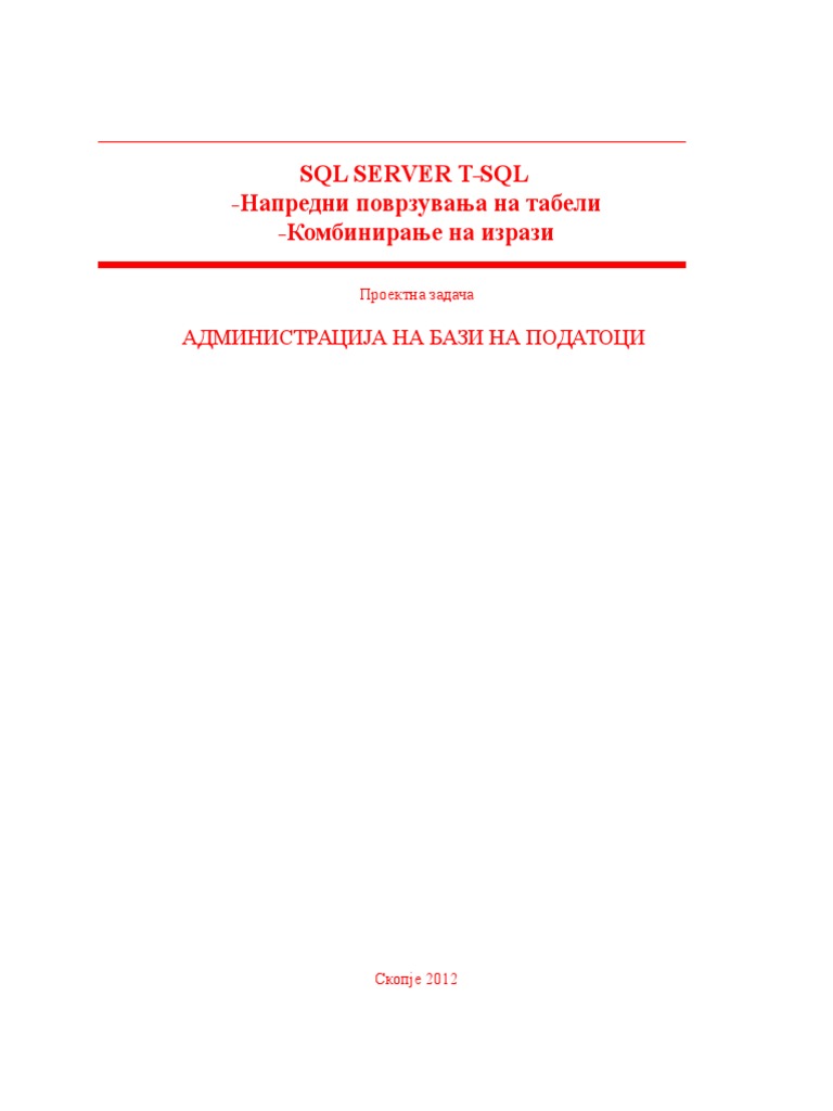 Povrzuvanje Tabeli I SQL Izrazi - Bazi Na Podatoci | PDF