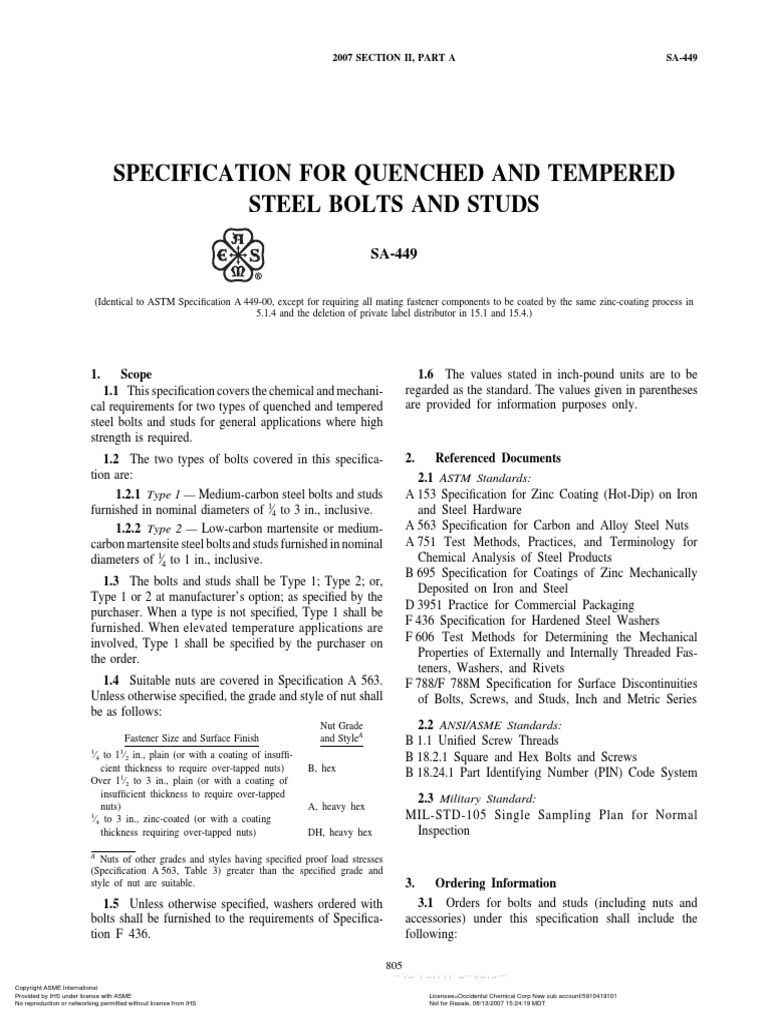 Astm A-449 | PDF | Screw | Nut (Hardware)