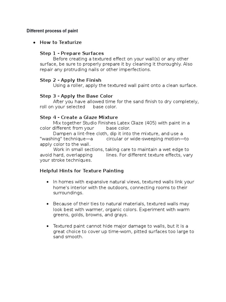 Different Process of Paint | PDF