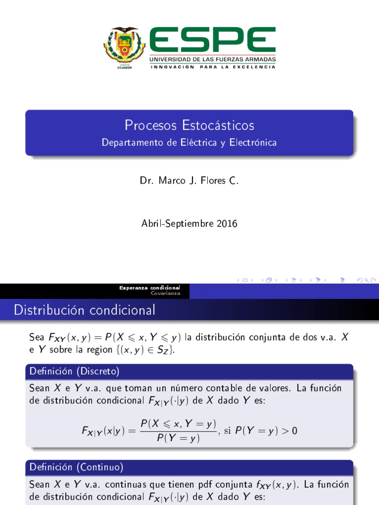 Propiedades de la Esperanza Condicional | PDF | Covarianza | Variable ...